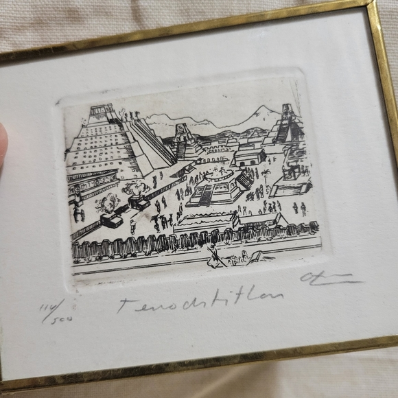Genaro Abelar | Art | Numbered Signed Tenochtitlan Etching Mexico Folk ...